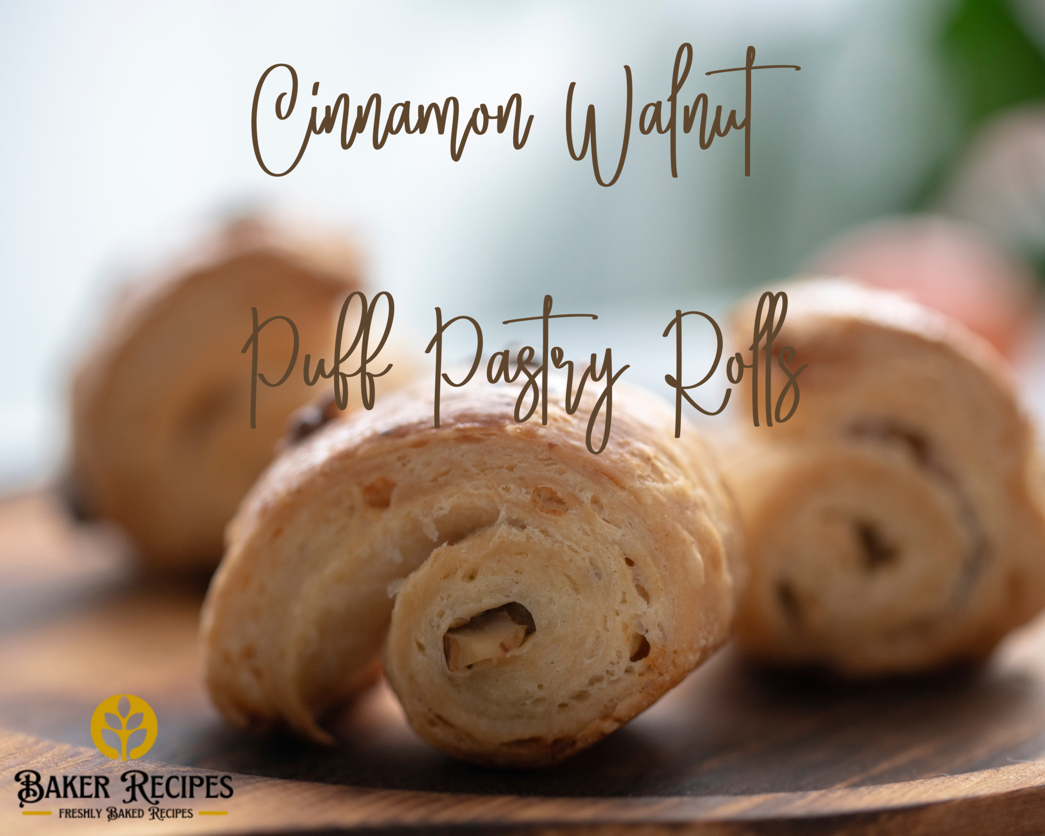 Cinnamon Walnut Puff Pastry Rolls – Baker Recipes